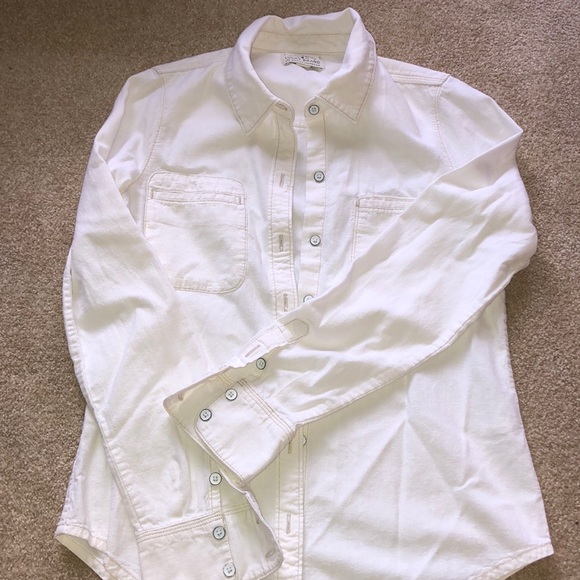Lucky Brand | Tops | White Jean Lucky Brand Button Down Shirt | Poshmark